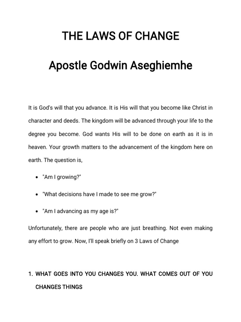 The Laws of Change-1 | PDF | Abraham | Genesis Creation Narrative
