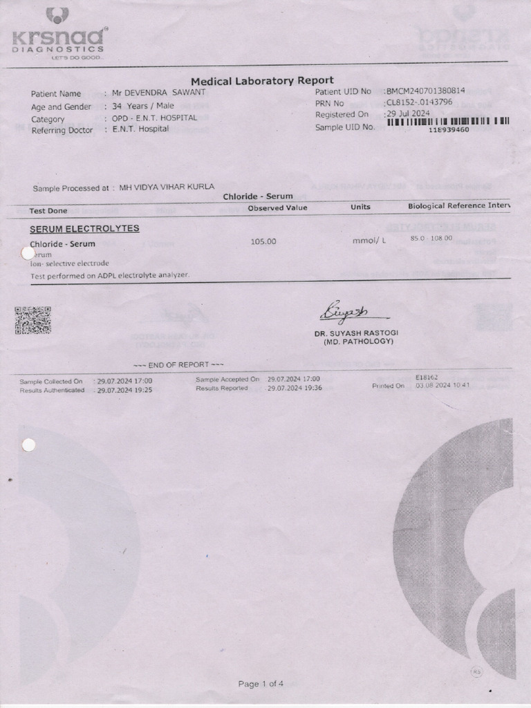 Devendra ENT Reports | PDF