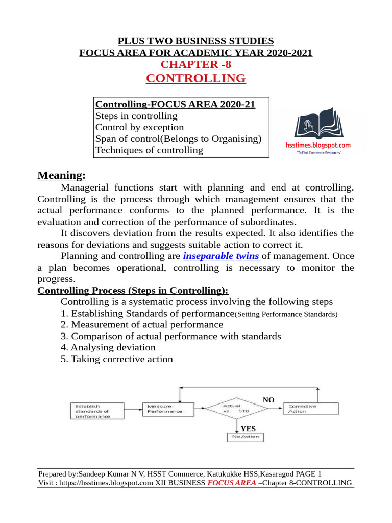 8 CONTROLLING FOCUS NOTES PDF | PDF | Revenue | Business