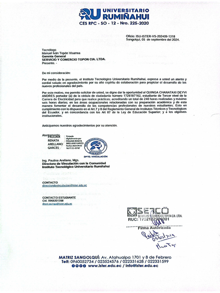 Formatos de Practicas Preprofecionales Deyvi Quinga Electricidad | PDF | Laboratorios | Business