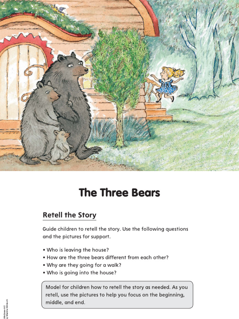 Retelling Cards. The Three Bears | PDF