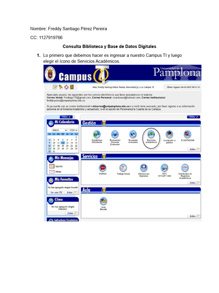 Consulta Biblioteca y Bases de Datos Digitales | PDF