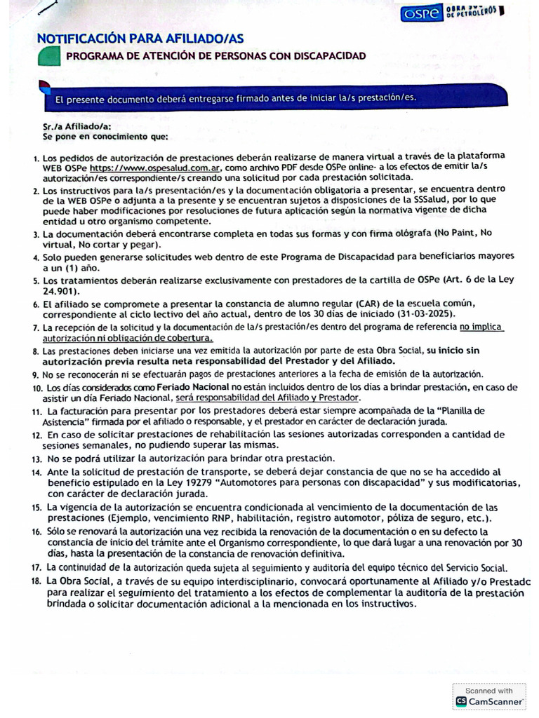 Notif. Prestador | PDF