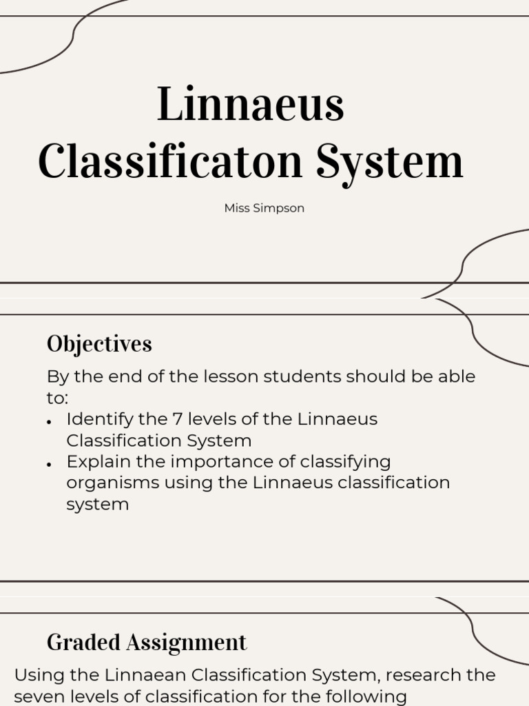 Linnaeous Classification System | PDF | Hominidae | Mammals