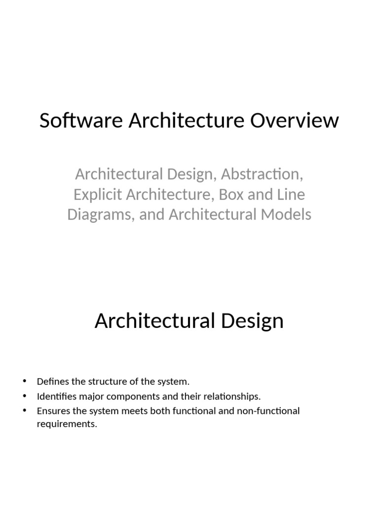 Architectural Design PPT | PDF