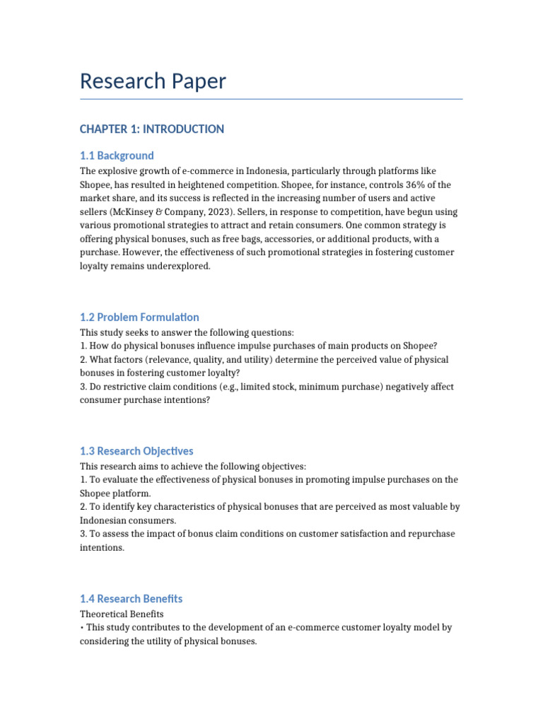 Complete Research Paper Version | PDF | Consumer Behaviour ...
