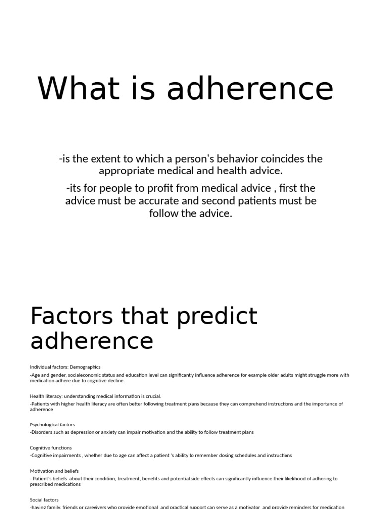 Adherence | PDF