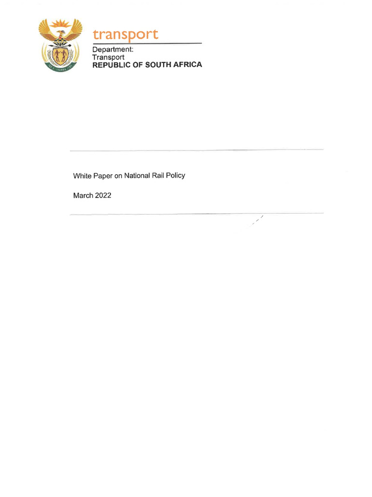White Paper National Rail Policy | PDF