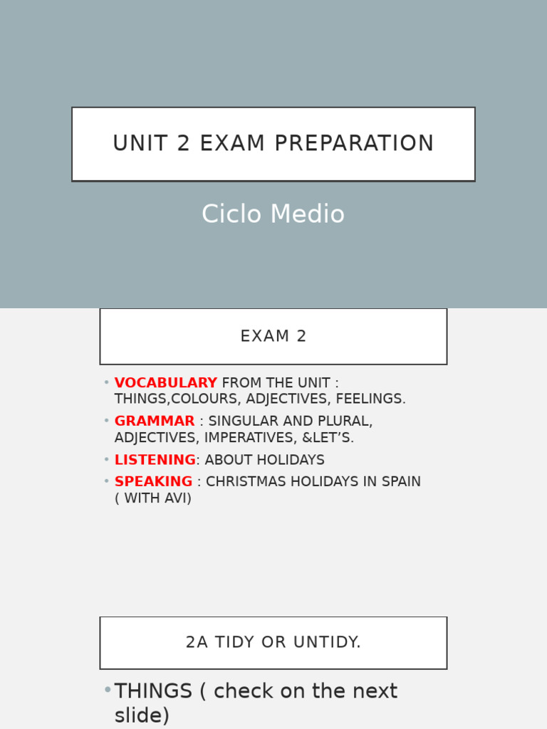 Unit 2 Exam Prep: Vocabulary & Grammar | PDF