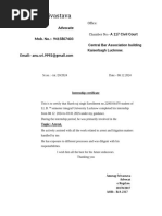 Law Internship Certificate for Nishant Thakur | PDF