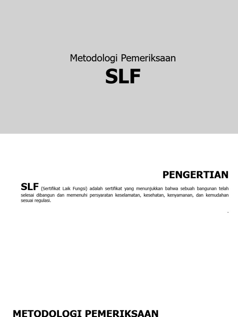 Metodologi Pemeriksaan SLF | PDF