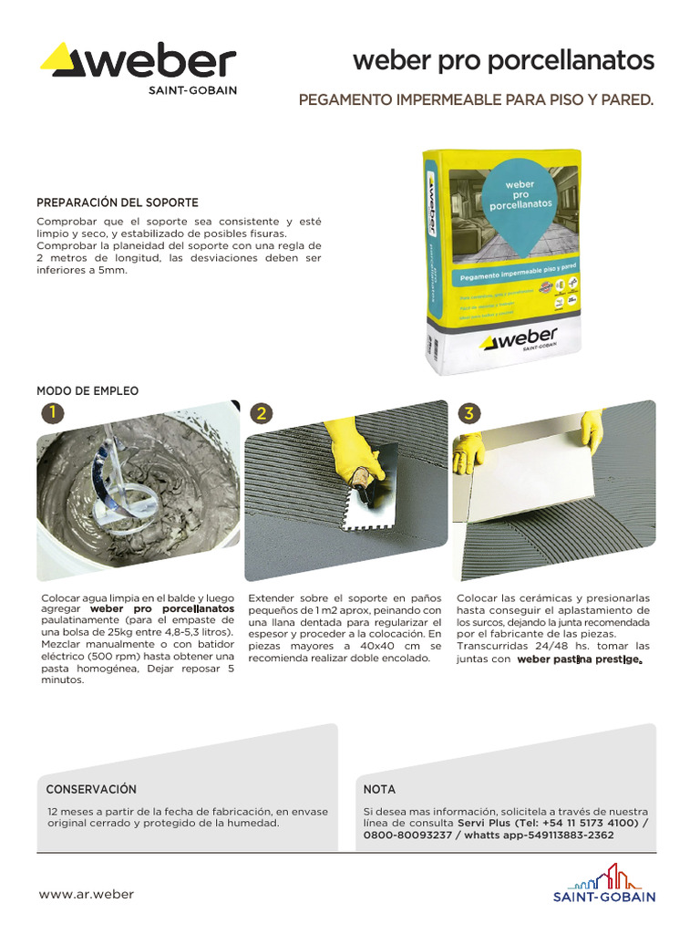 Instrucciones para Weber Pro Porcellanatos | PDF