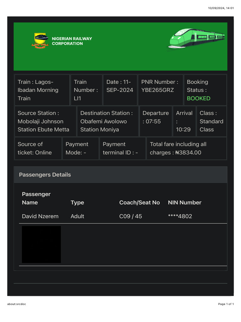 Nigerian Railway Corporation 1 | PDF