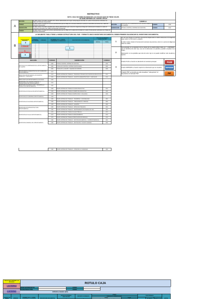 AP-GD-PR011-6-7.1 - ROTULO CAJA - XLSM | PDF | Gestión de registros
