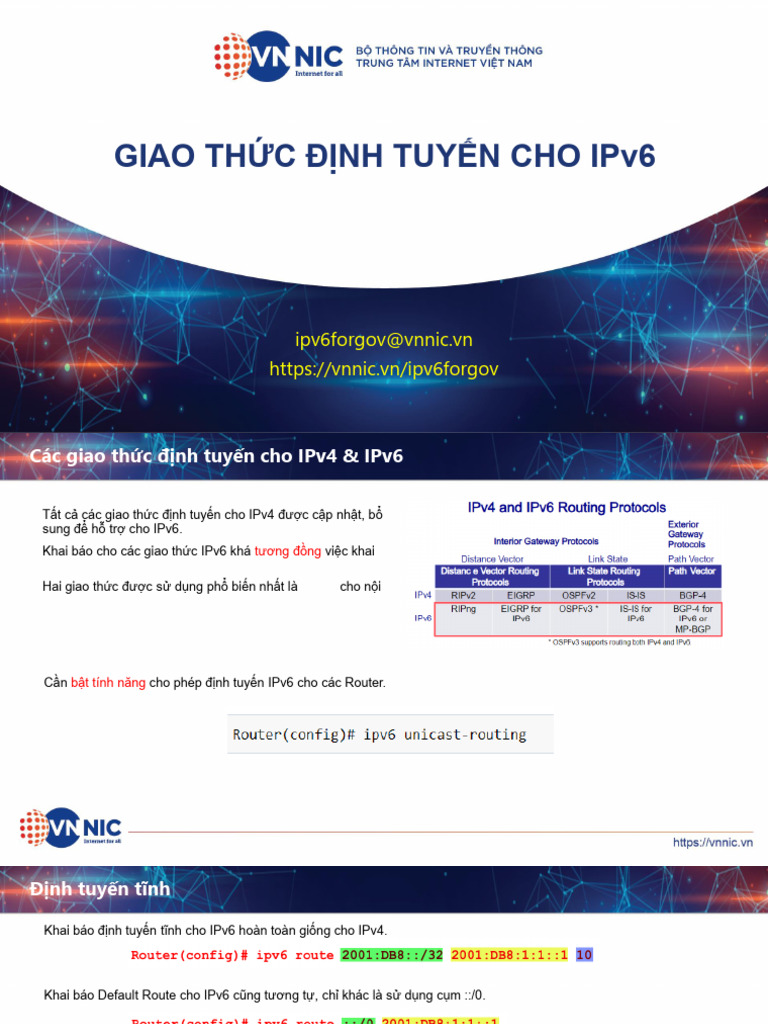 Định tuyến cho IPv6 | PDF