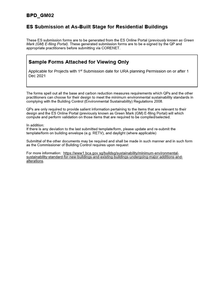 Es Submission Form - As Built Sample - Resbldg - 4th - Ed | PDF ...
