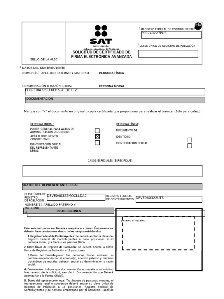 Solicitud de Certificado de Firma Electrónica | PDF