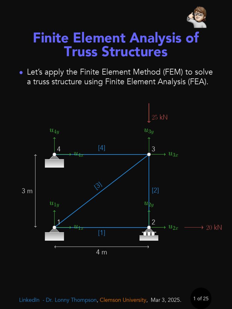 Finite Element Analysis of Truss Structures | PDF | Finite Element ...