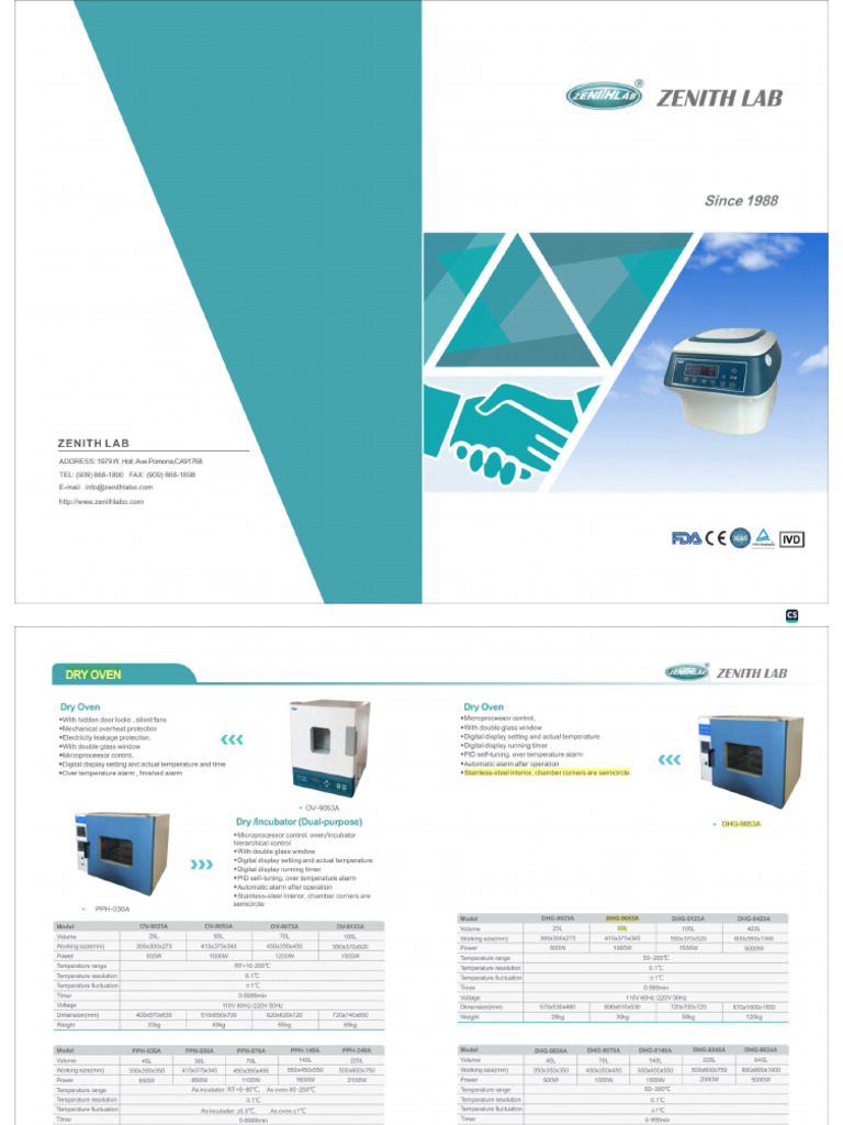 كتلوج معقم اوفن 50l Dhg-9053a | PDF