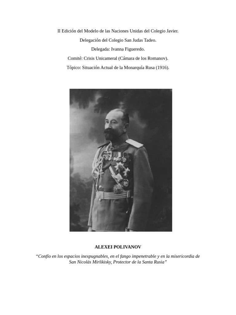 Crisis de la Monarquía Rusa en 1916 | PDF | Imperio ruso | Casa de romanov