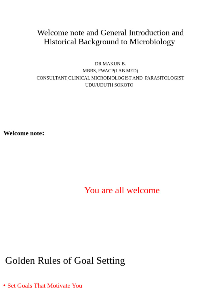 Welcome Note and General Introduction and Historical Background-4 | PDF ...