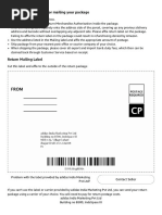 XF136547462GB Adidas Return Label | PDF