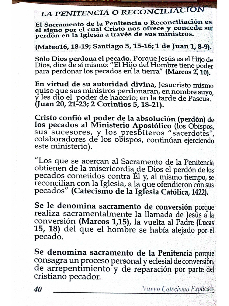 La Penitencia o Reconciliación | PDF