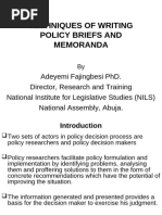 Ministerial Briefing Template | PDF | Science & Mathematics