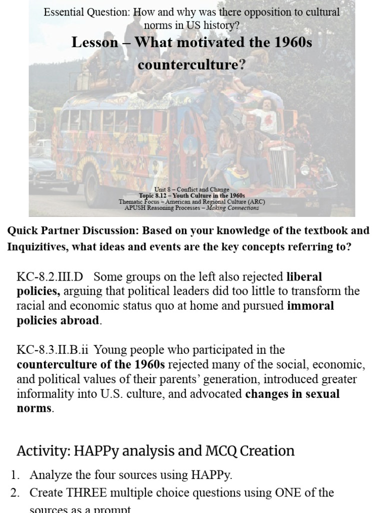 1960s Counterculture and Opposition | PDF