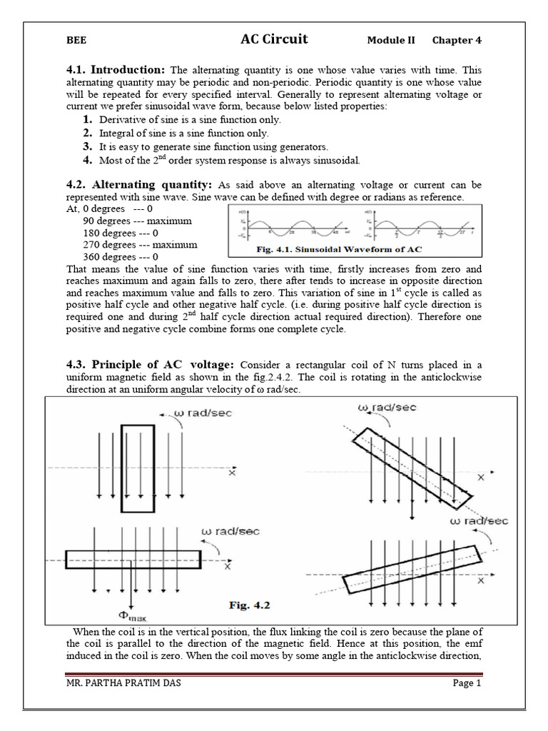 Understanding AC Circuits and Voltage | PDF | Electrical Impedance | Ac ...
