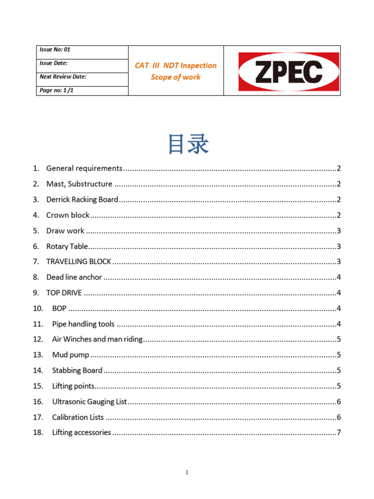 CAT III NDT Inspection Scope Overview | PDF | Nondestructive Testing ...