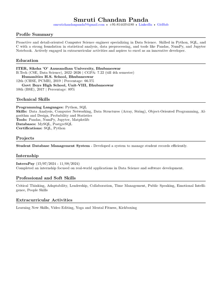 Deedy Resume Reversed 1 | PDF