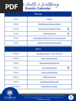 Health Awareness Calendar For 2025 | PDF | Leukemia | Cancer
