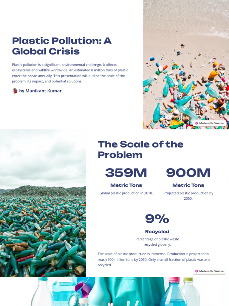 Plastic Pollution A Global Crisis | PDF | Plastic | Pollution