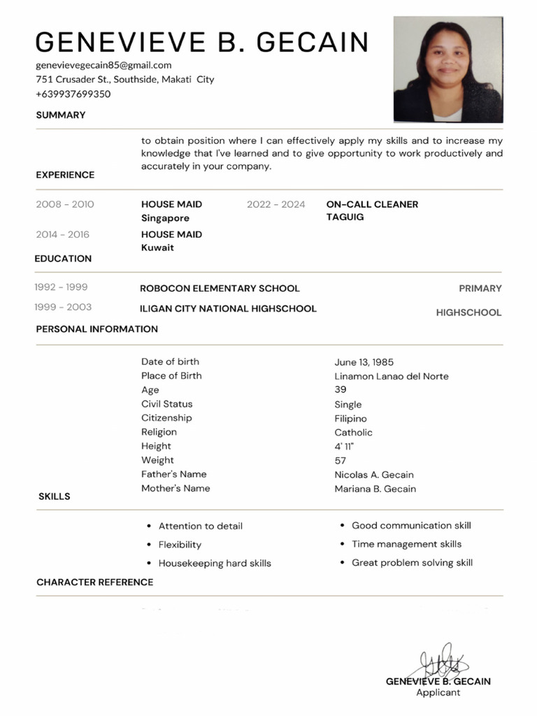 GEN RESUME | PDF