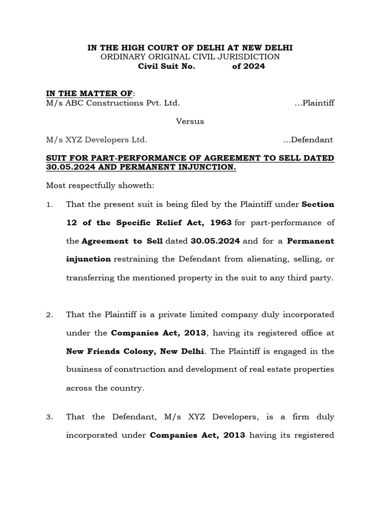 Drafting Assignment by Akshit Dubey | PDF | Lawsuit | Justice