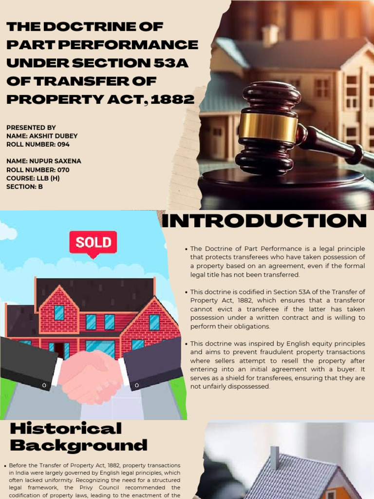 TPA PPT by Akshit Dubey (094) & Nupur Saxena (70) | PDF | Title (Property) | Estoppel