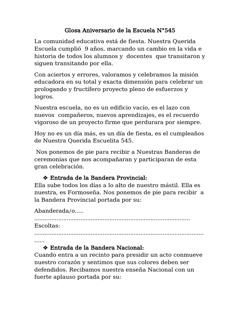 Glosa Aniversario 545 | PDF