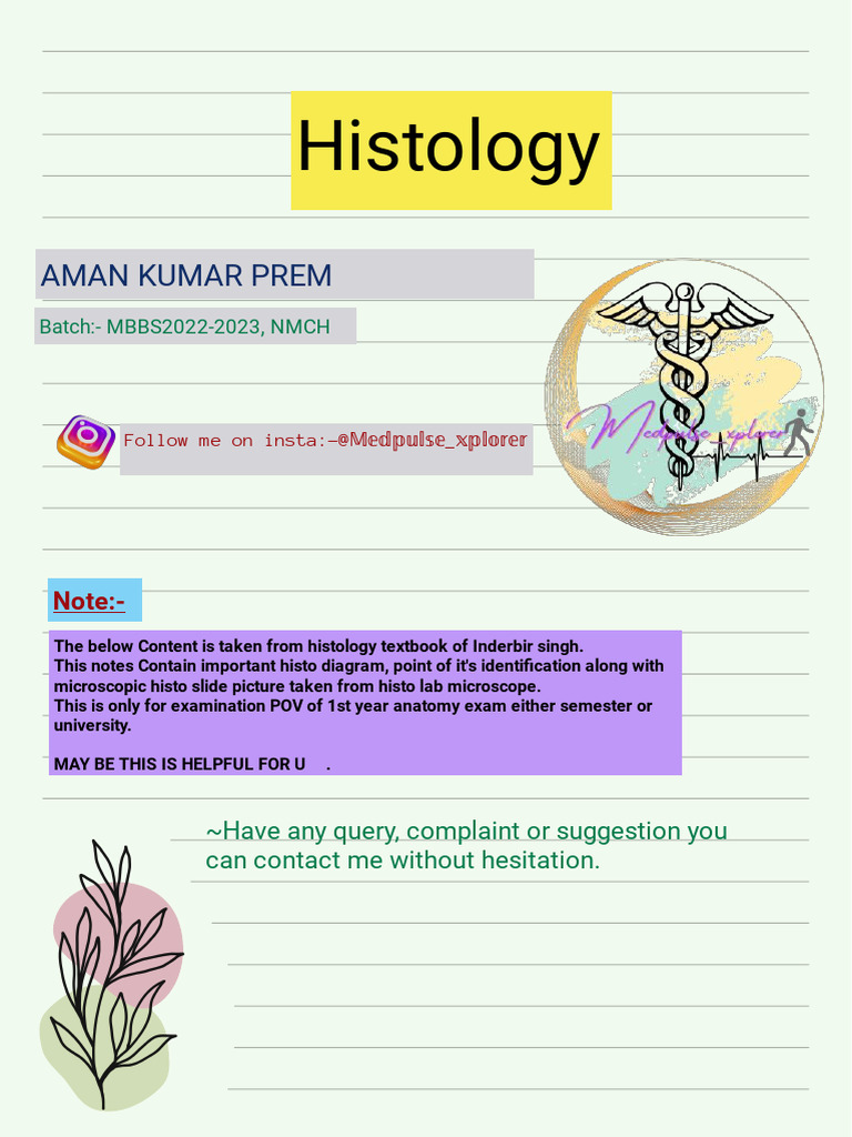 Essential Histo Diagrams for MBBS Exams | PDF