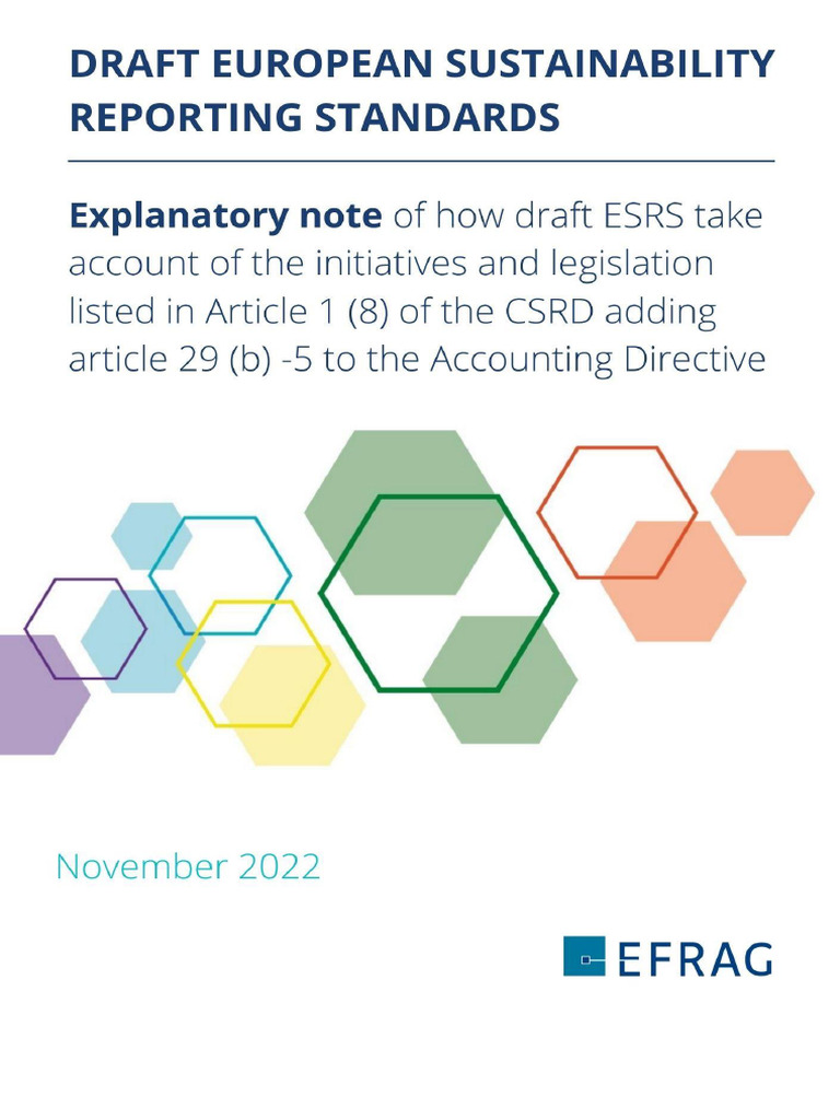 03 Explanatory Note Fist Set of ESrS Article 29 B - Last | PDF ...