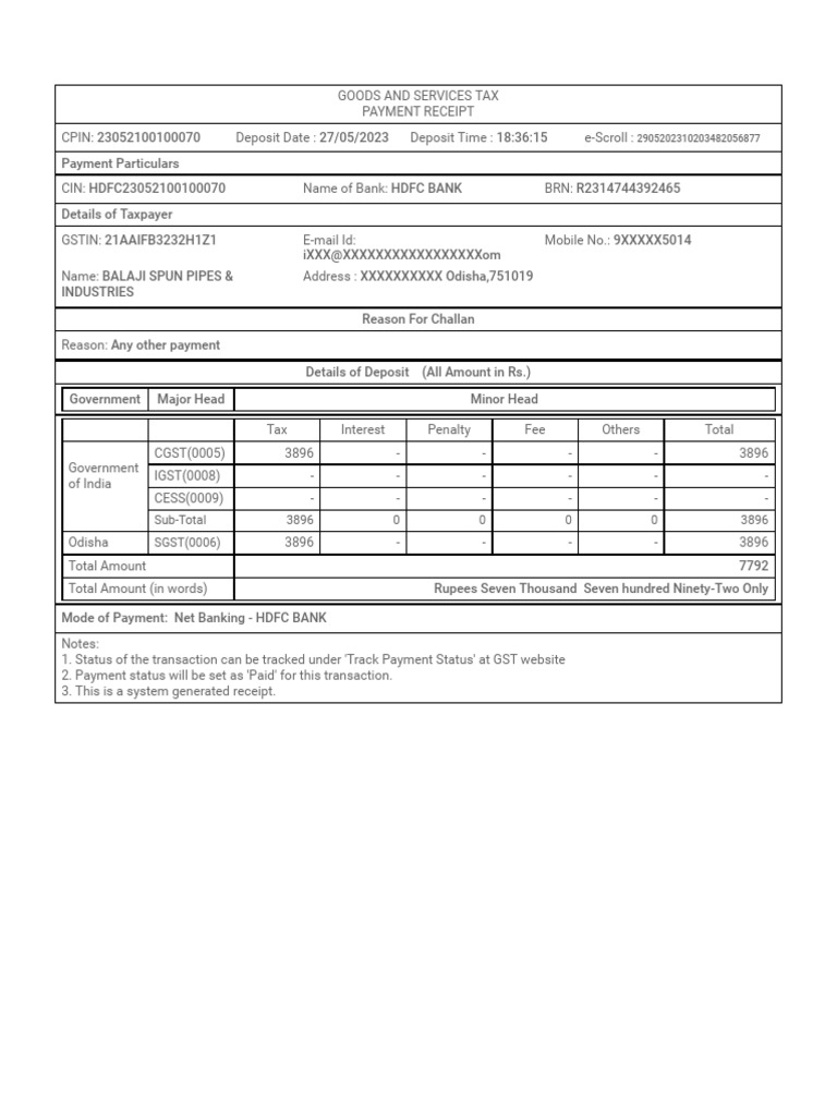 GST-Challan Receipt (1) | PDF