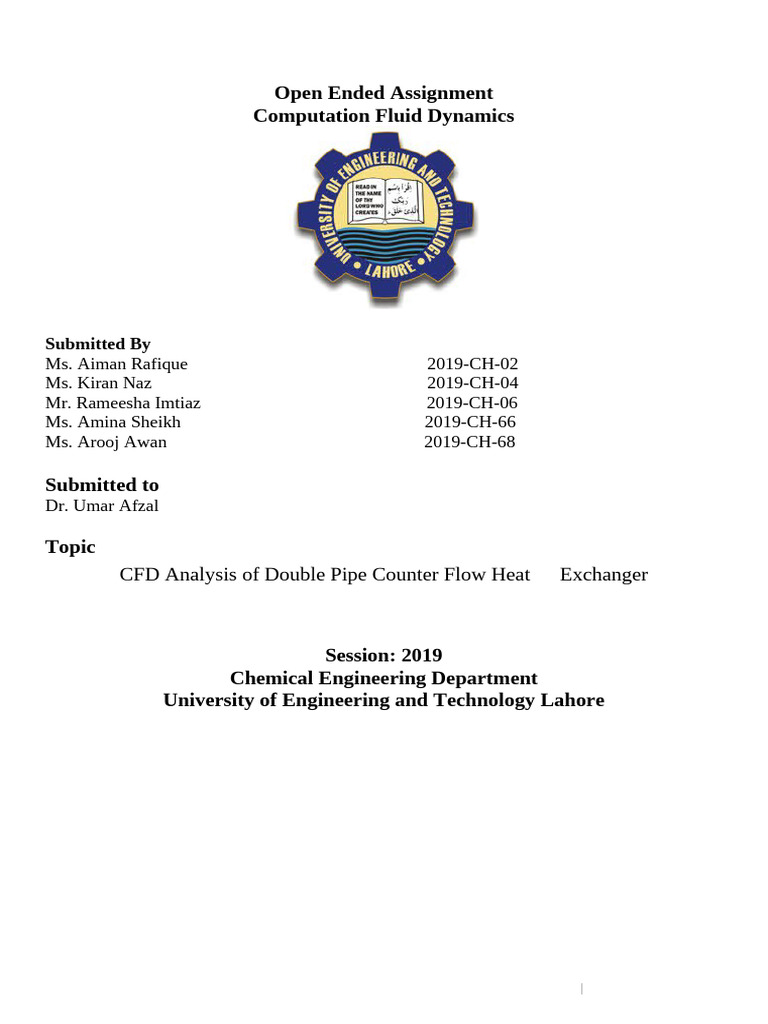 CFD Report (Double Pipe Heat Exchanger) | PDF | Heat Transfer ...