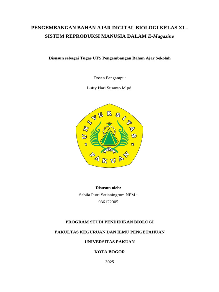 LKM - Sabila - Pengembangan Bahan Ajar | PDF