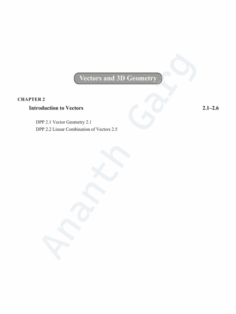 Introduction To Vectors DPP | PDF