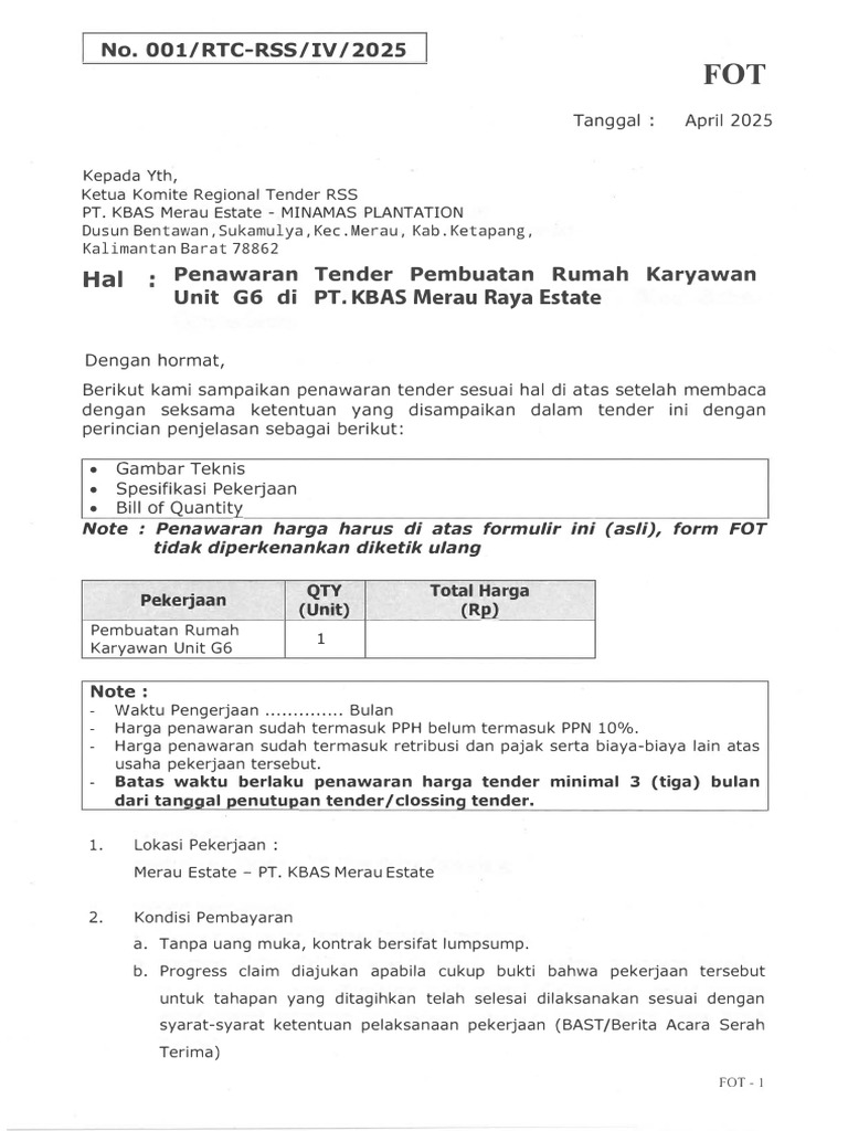 Boq Pembuatan Rumah g6 Merau Estate | PDF