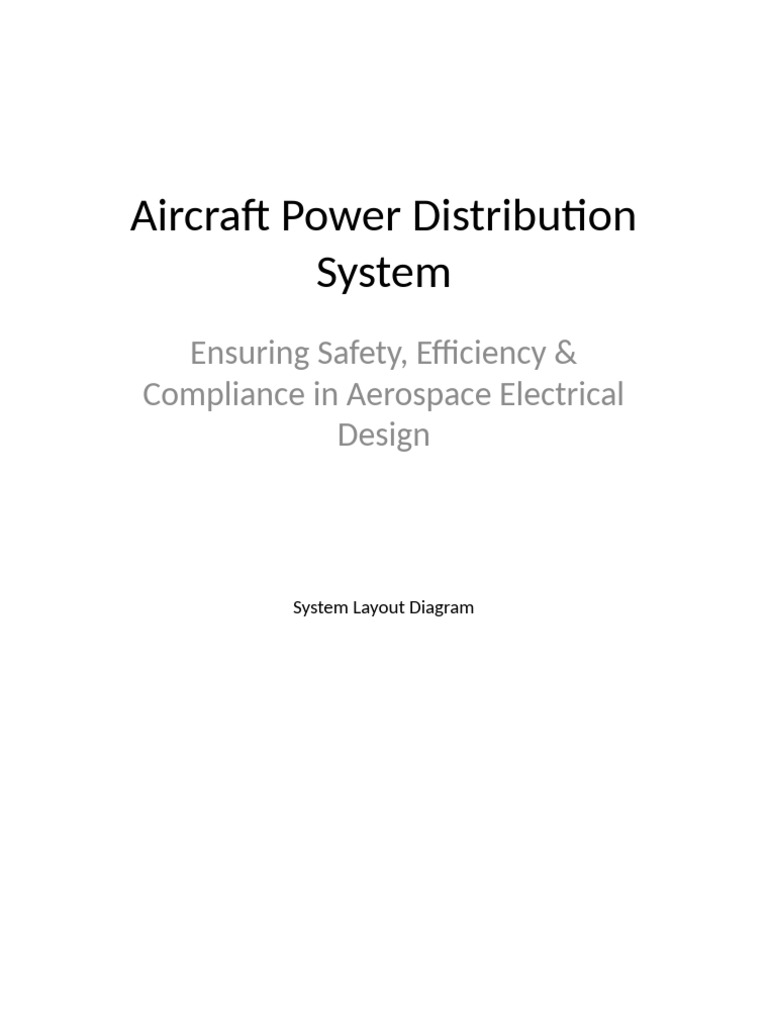 Aircraft Power Distribution Design | PDF