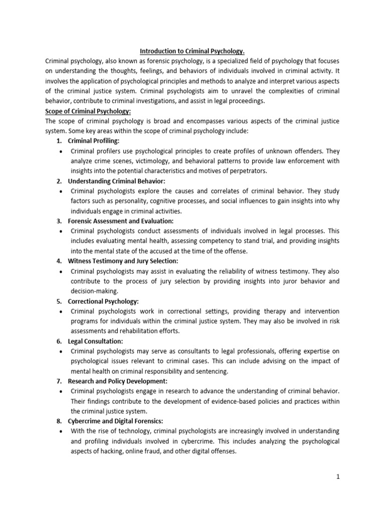 Dilemma Criminal Psychology Assessment | PDF | Psychology | Crimes