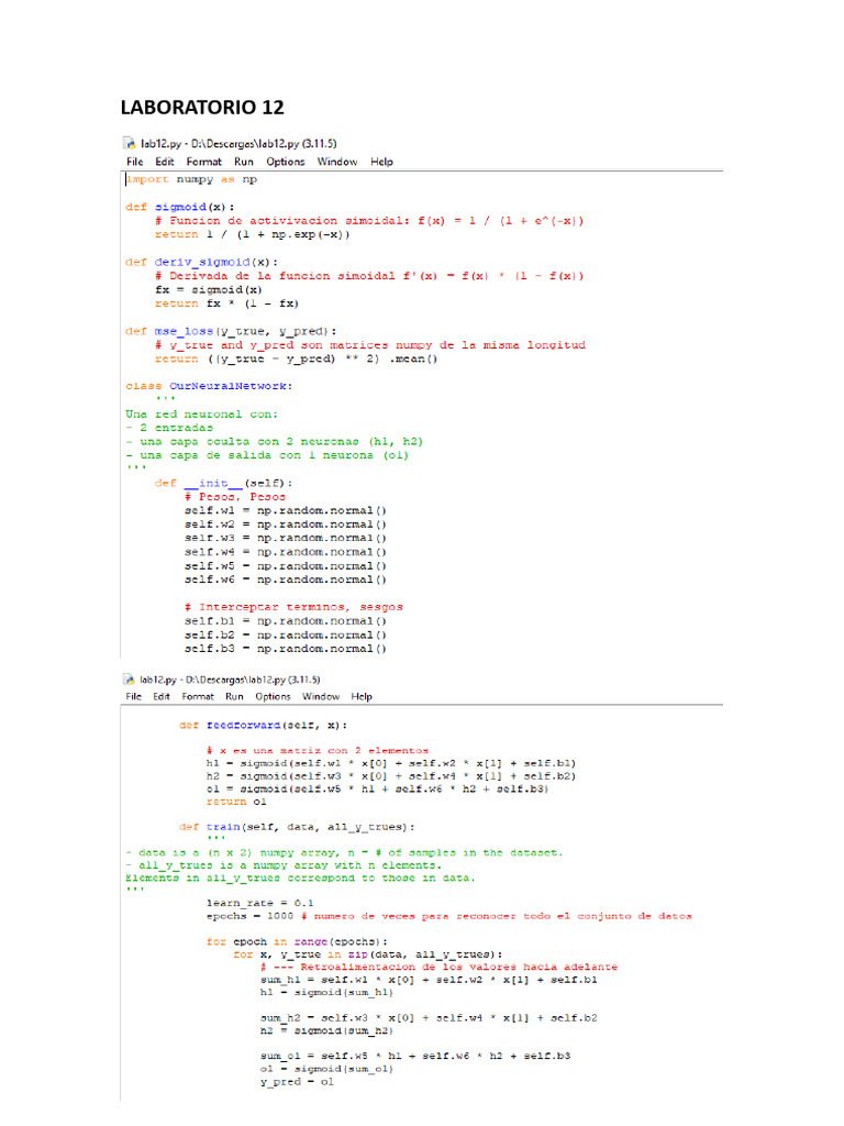 LABORATORIO n12 | PDF