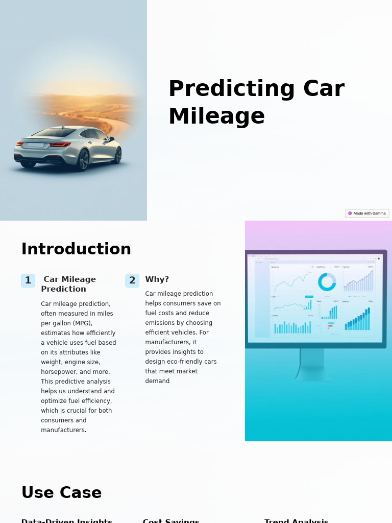 Predicting Car Mileage | PDF | Linear Regression | Fuel Economy In ...