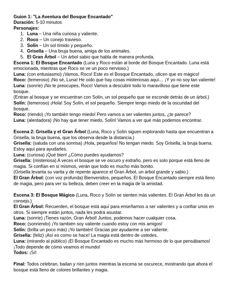 Guion Completo | PDF